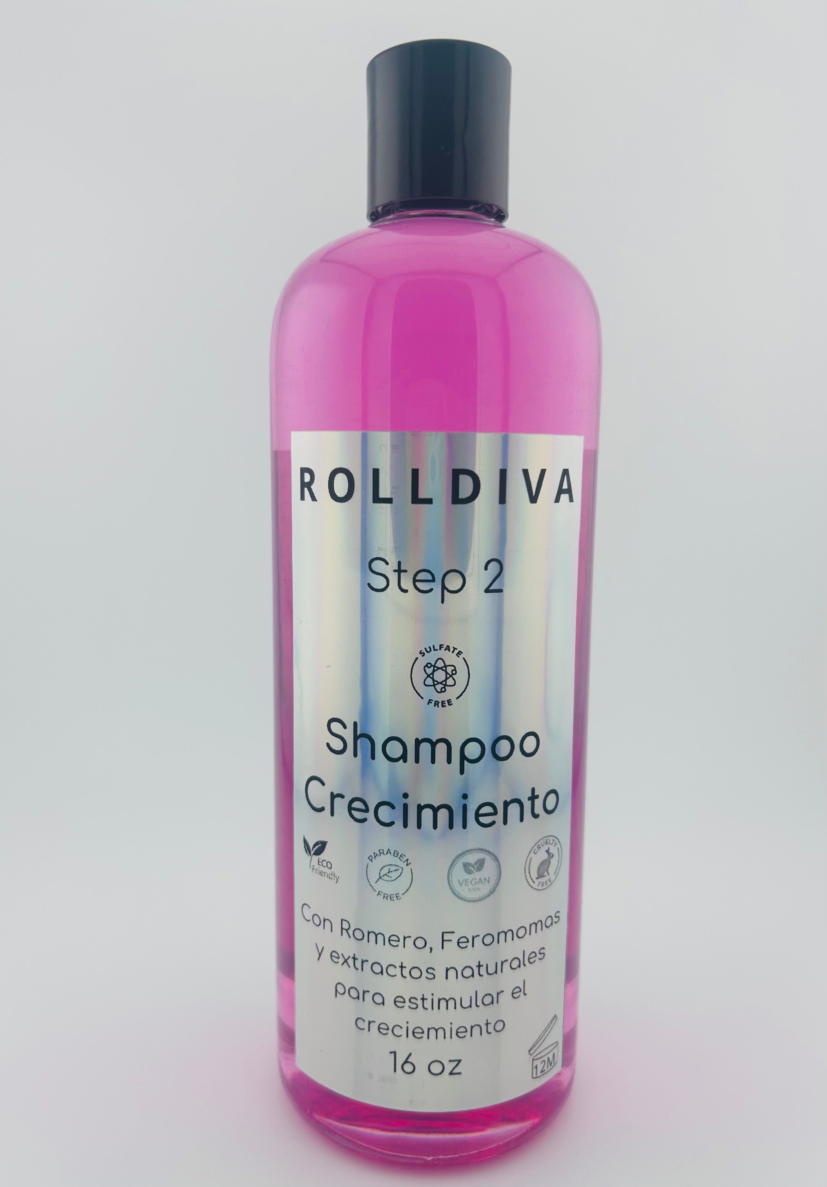 Shampoo sin sulfatos y sin sales 16 OZ – ROLLDIVA